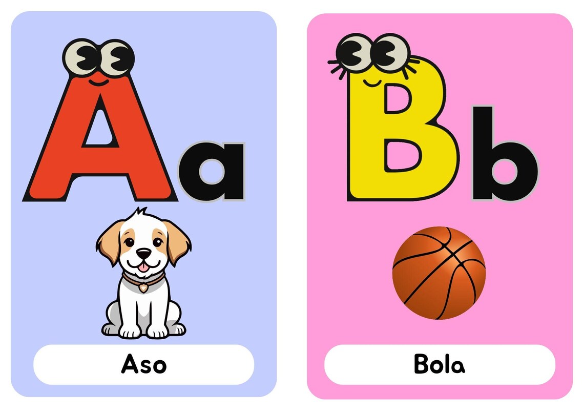 Flashcard -ang Alpabetong Filipino - the Tagalog Alphabet -A4 Printable ...