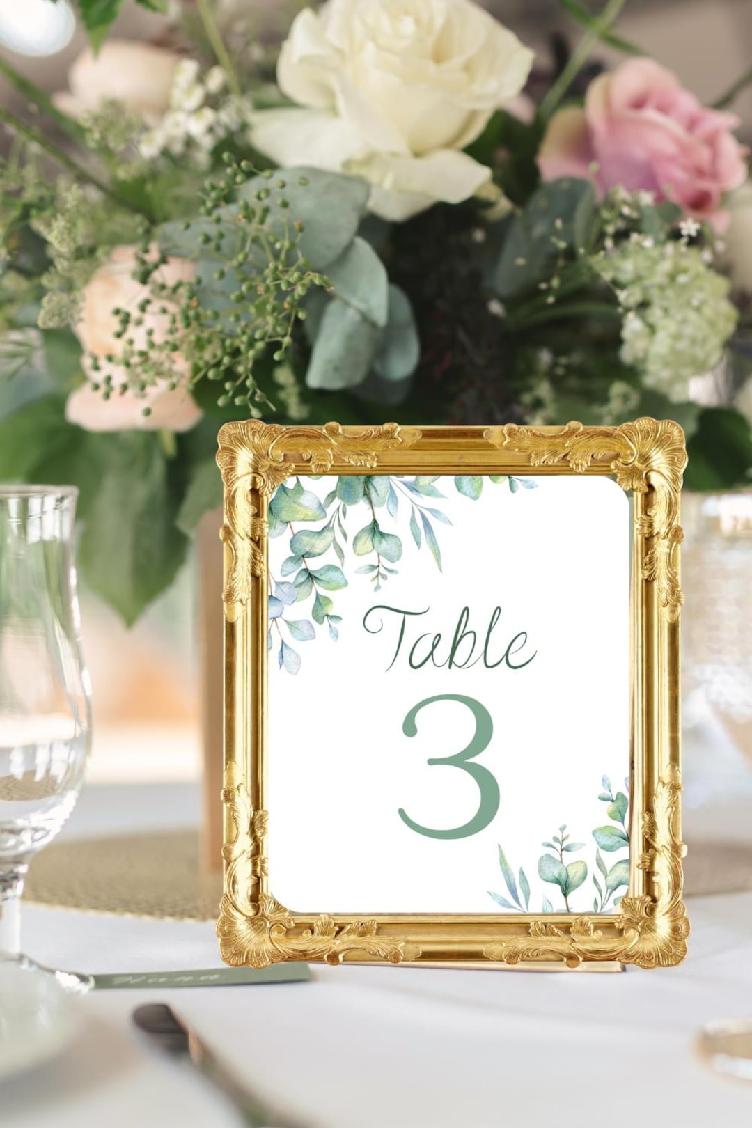 Eucalyptus Table Numbers 1-10 - Etsy