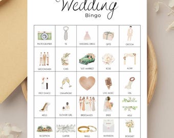 Eucalyptus Wedding Bingo Table Game - Etsy