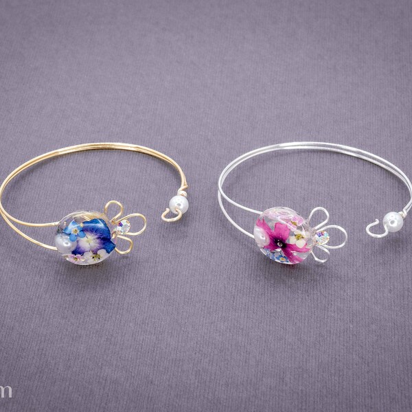 Flower Bangle - Etsy