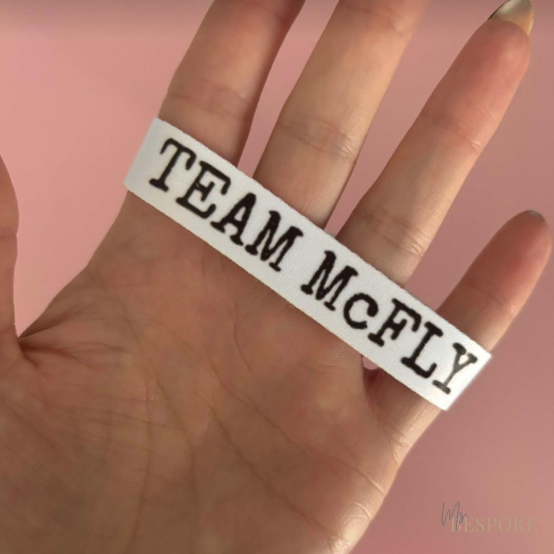 Team Mcfly Wristbands | Custom Wristbands | Mcfly Fan | Mcfly Vs Busted ...