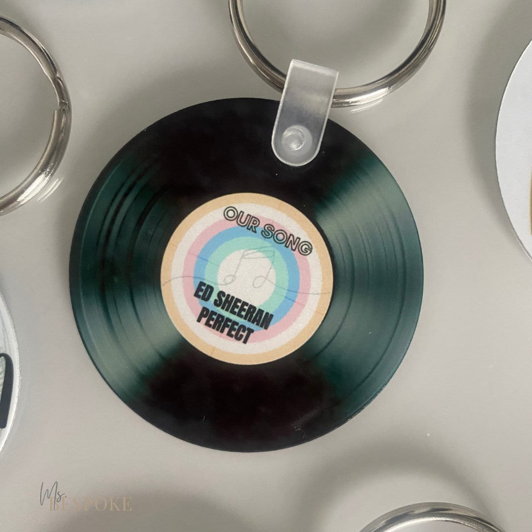 Our Song Vinyl Record Keyring, Music Keyring, Favourite Song Keyring ...