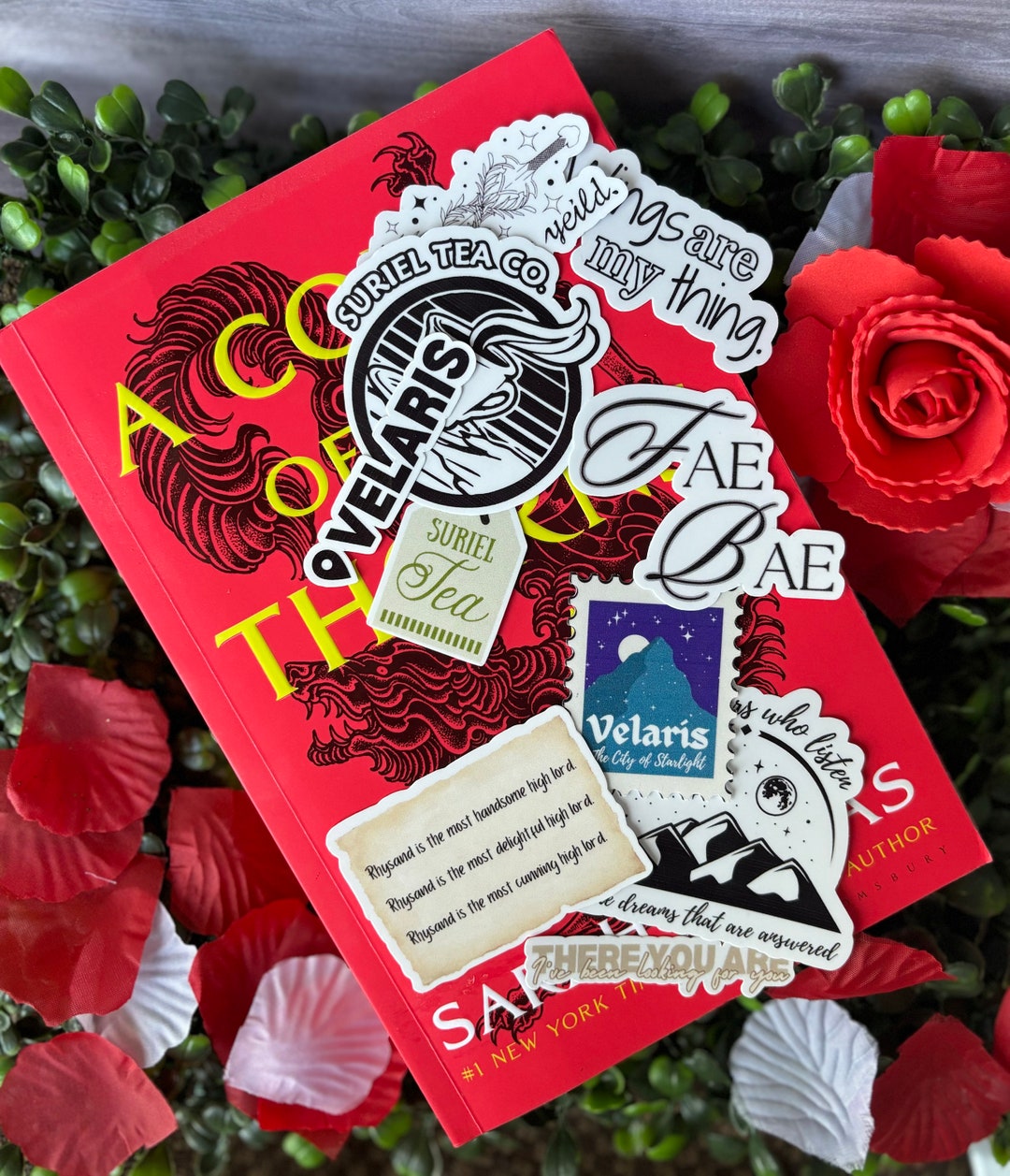 Pack of 10 ACOTAR Series Inspired Stickers - Etsy