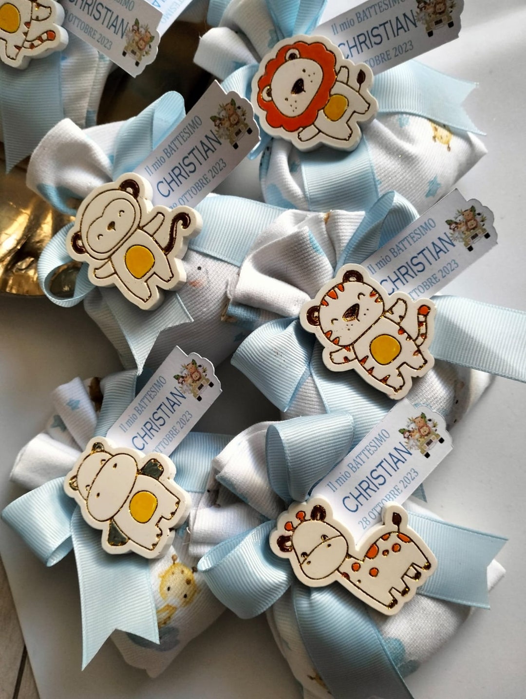 Bags for Confetti With Magnets in the Shape of Savannah Animals in ...