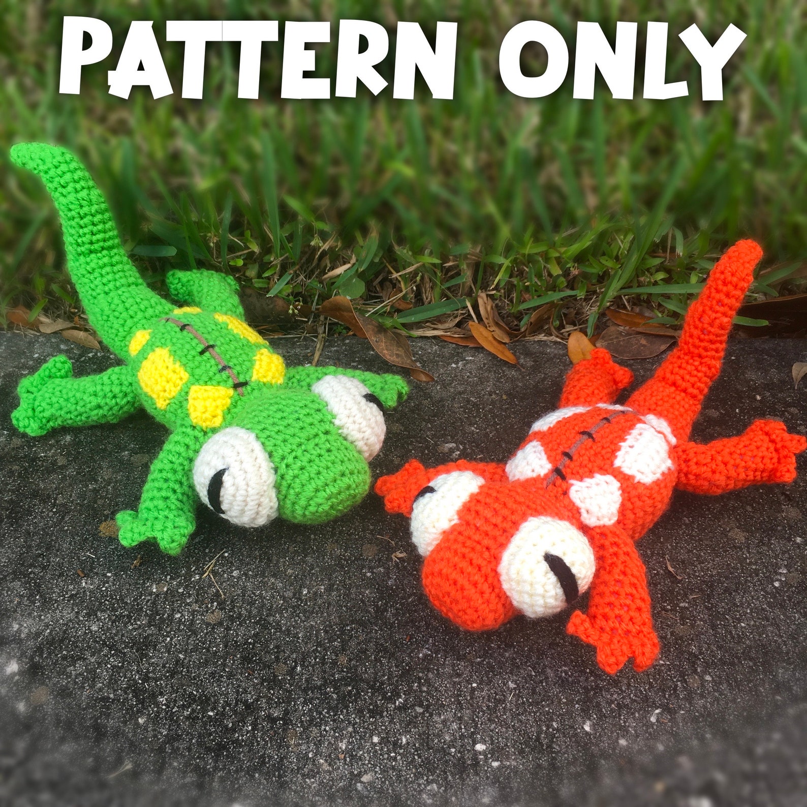 PATTERN ONLY Gecko Plushie Cute Crochet Amigurumi Plush Pattern ...