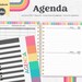 Rainbow Agenda, Printable Notebook, Daily Planner, A5 Size Half Letter ...