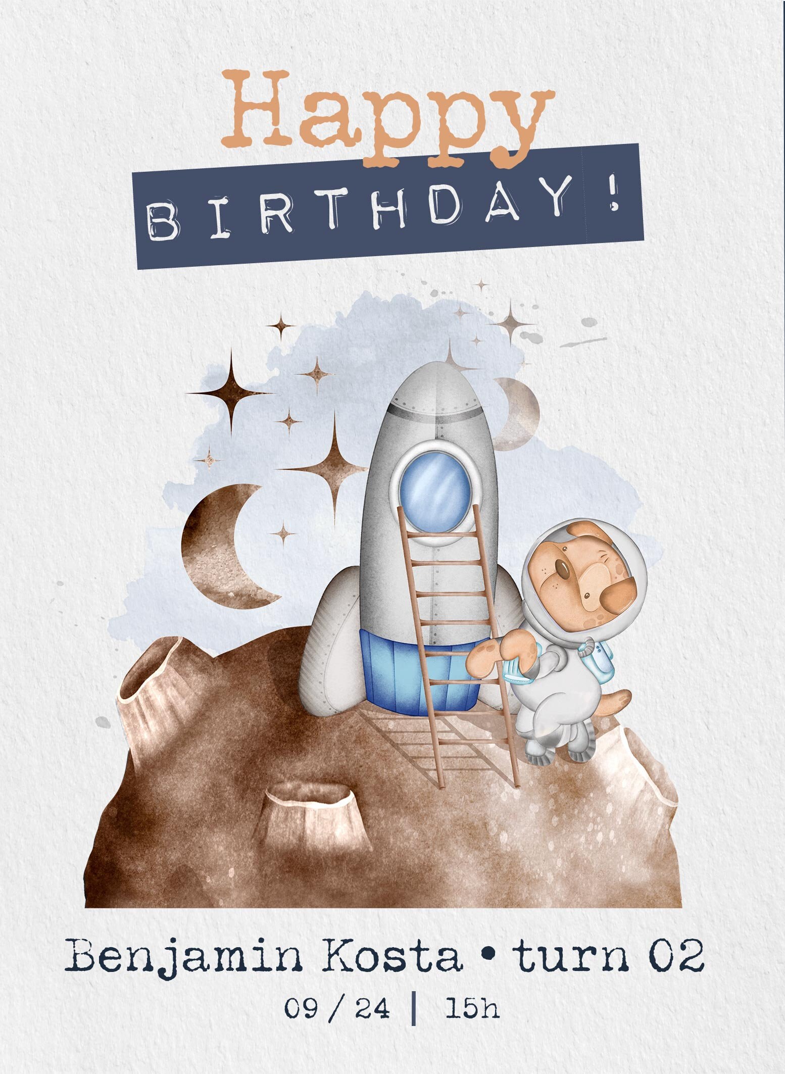 Astronauts Watercolor Scenes Space Animals Illustrations - Etsy