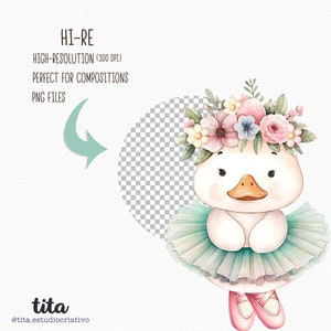 Spring Watercolor Clip Arts, Cute Animals, PNG Elements, Flower Clipart ...