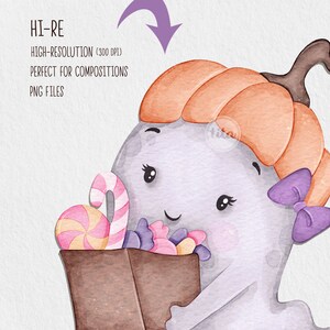 Friendly Ghosts Halloween Clipart, Halloween Digital Bundle, Ghost ...