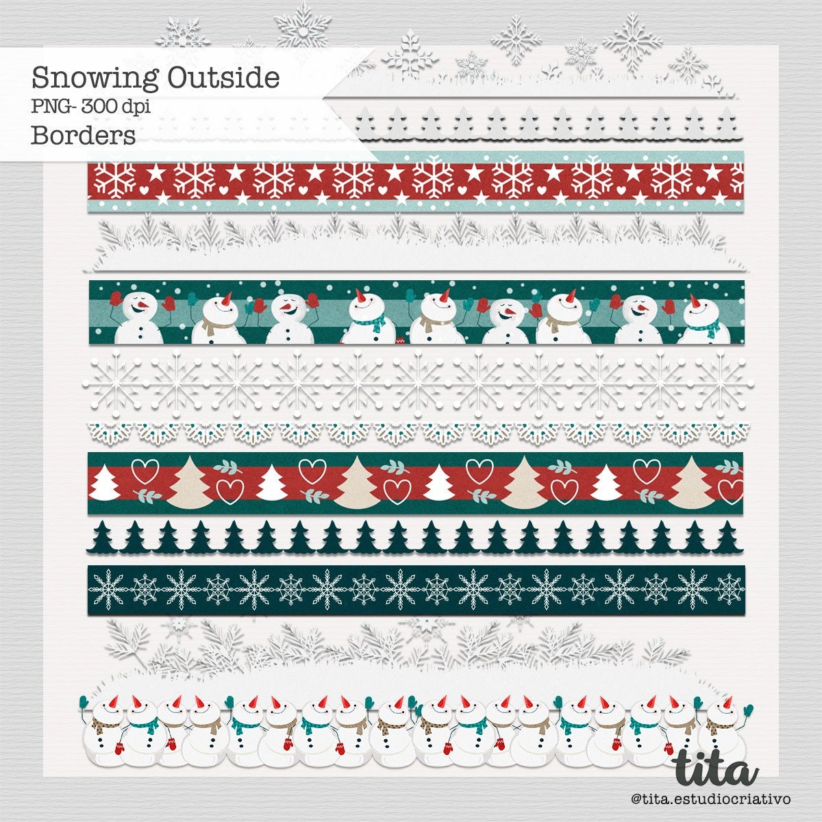 Christmas Clipart Bundle X-mas Illustrations and Papers - Etsy