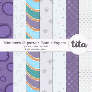 Monsters Clipart, Infant Party, Cute Monsters, Illustrations and Papers ...