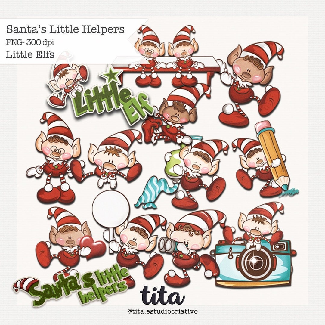 Christmas Clipart Bundle X-mas Elf Christmas Holiday Winter - Etsy