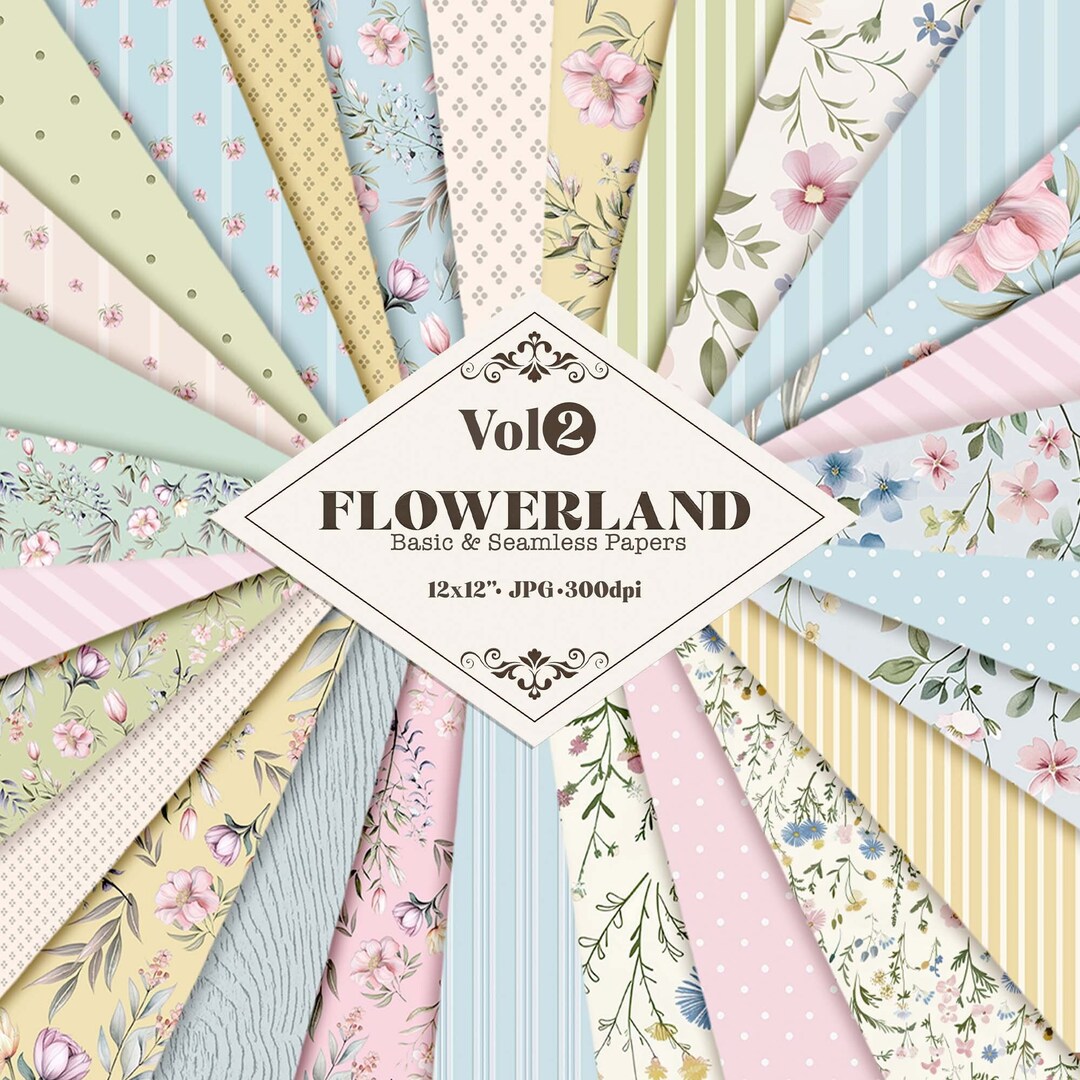 Regency Era Digital Papers 02, Scrapbook Material, Wild Floral, Vintage ...