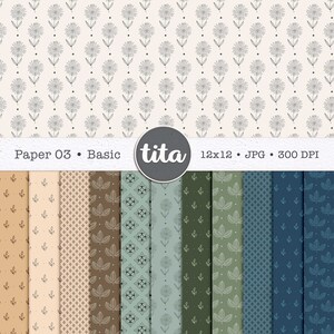 Regency Era Digital Papers 03, Scrapbook Material, Wild Floral, Vintage ...