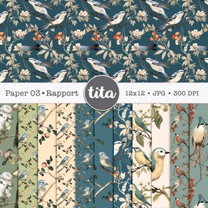 Regency Era Digital Papers 03, Scrapbook Material, Wild Floral, Vintage ...