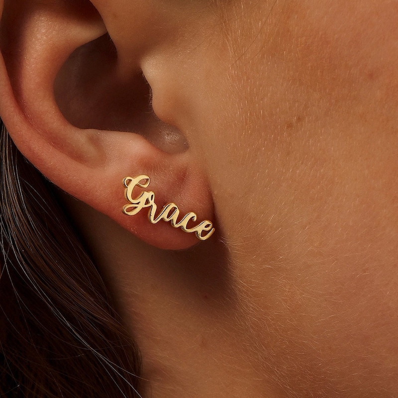 Personalized Name Earrings - Etsy