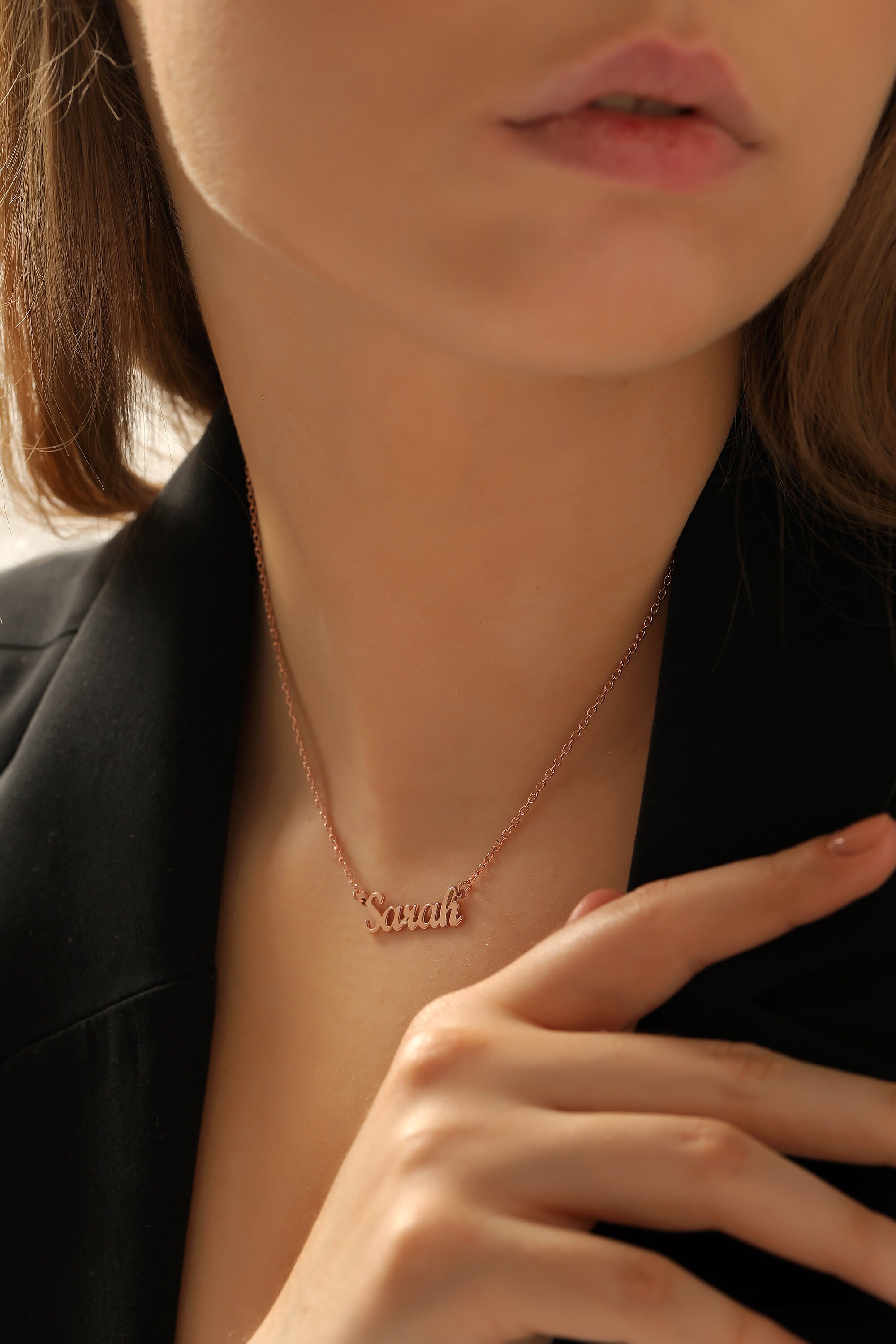 14K Gold Name Necklace Necklace for Women Minimalist Cute | Etsy