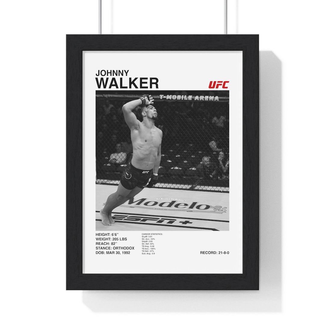 Johnny Walker UFC Poster Wall Art - Etsy