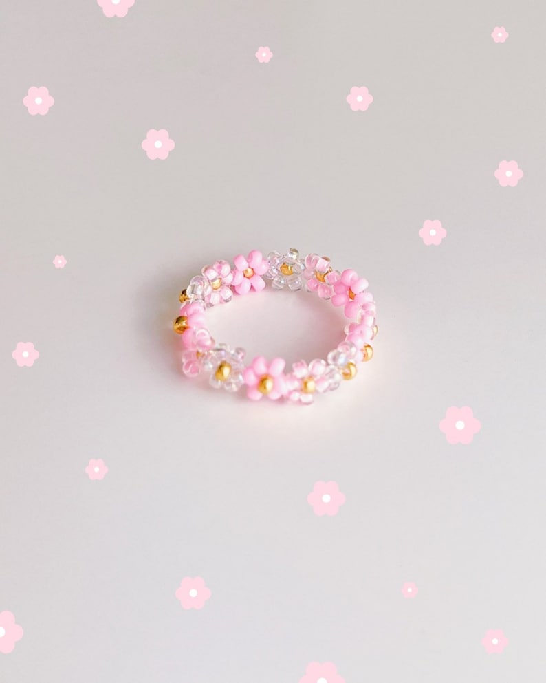 Keari MAGGIE Beaded Ring Daisy Beaded Ring Beads Beads - Etsy