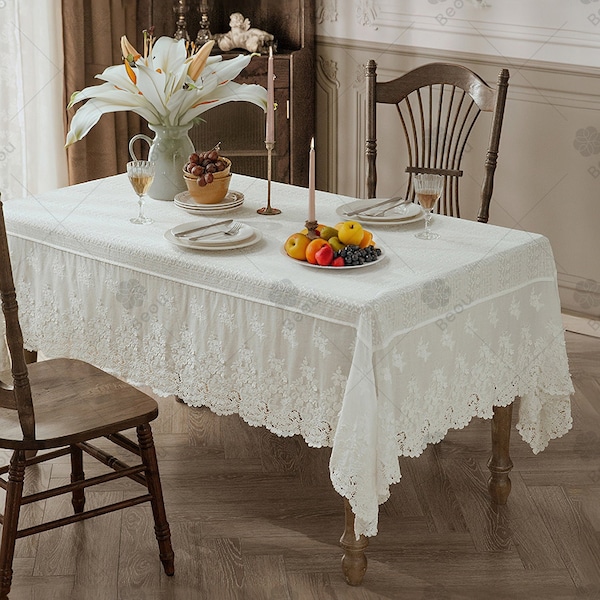 Lace Tablecloth - Etsy