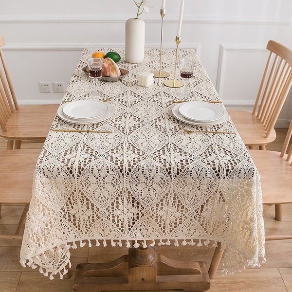 Crochet Tablecloth - Etsy