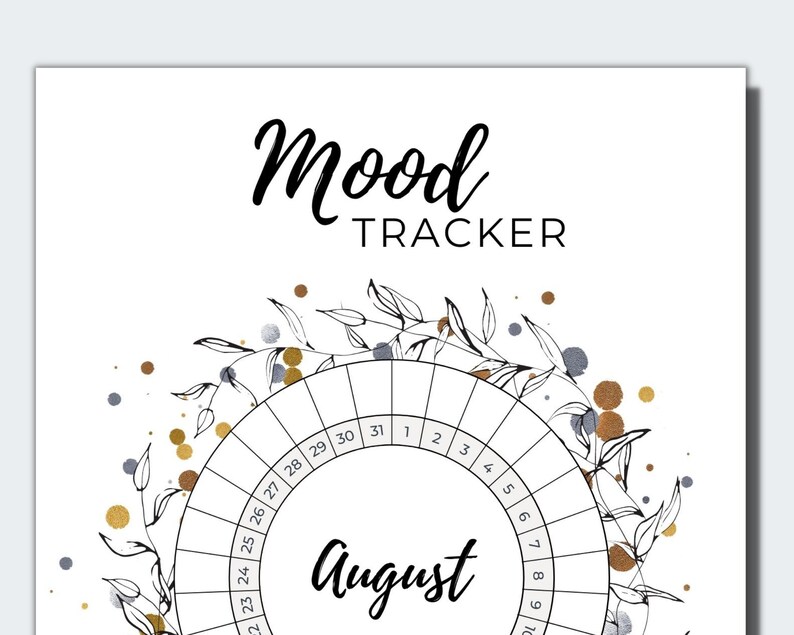 Monthly Mood Tracker Printable Mood Tracker Daily Bullet - Etsy