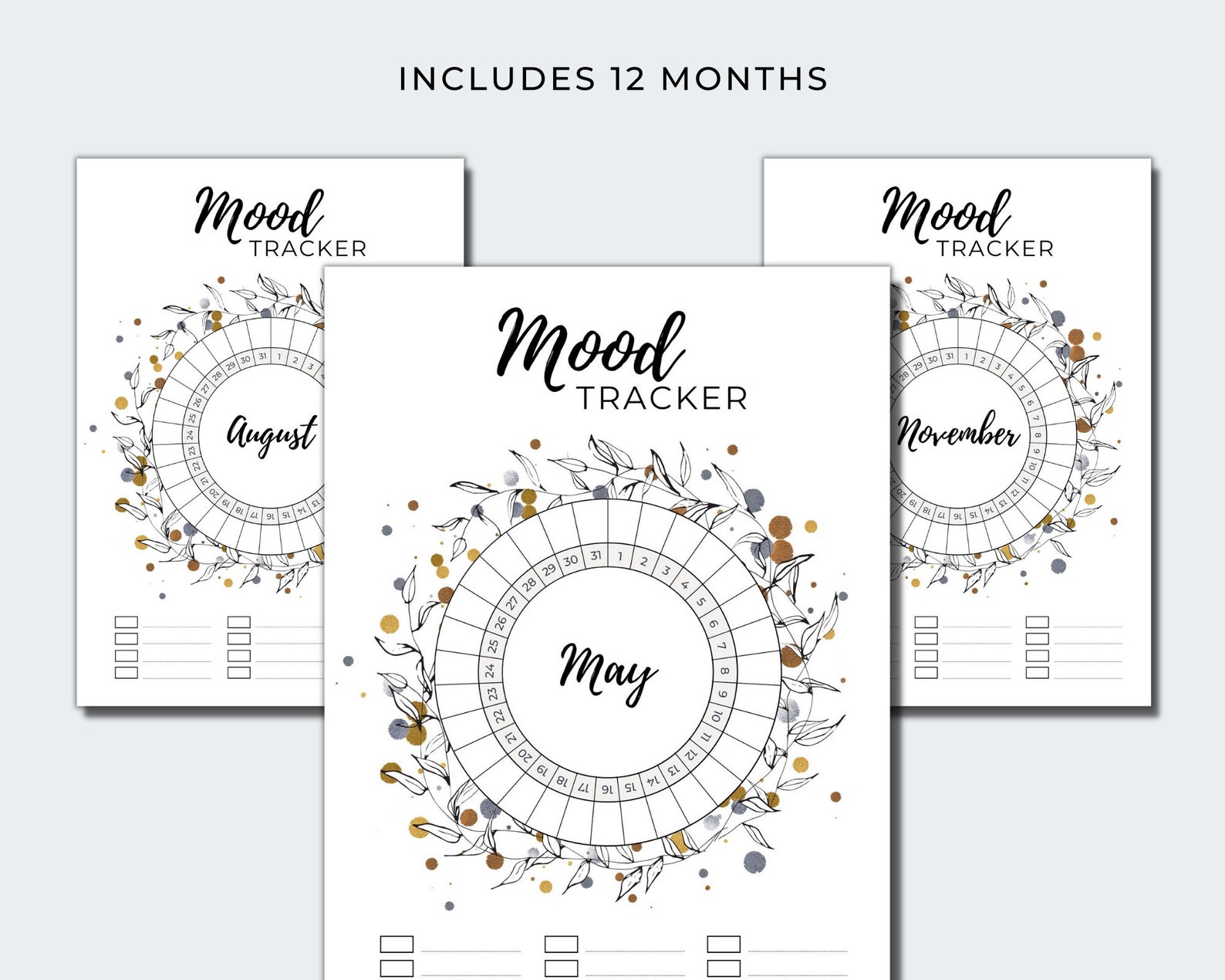 Monthly Mood Tracker Printable Mood Tracker Daily Bullet - Etsy