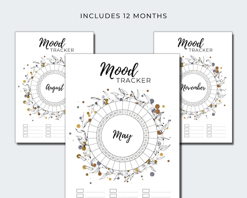 Monthly Mood Tracker Printable Mood Tracker Daily Bullet - Etsy