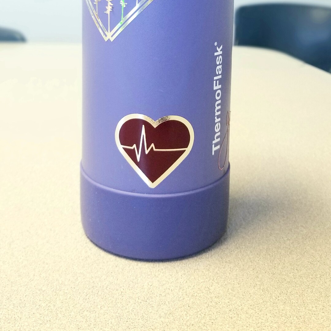 Heartbeat Sticker Vinyl Decal - Etsy