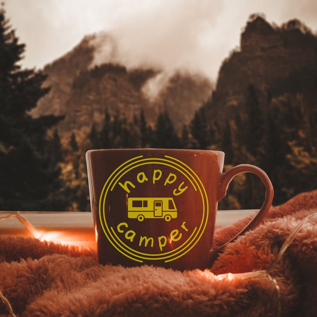 Happy Camper Motorhome Decal - Happy Camper Sticker - Adventure Decal ...