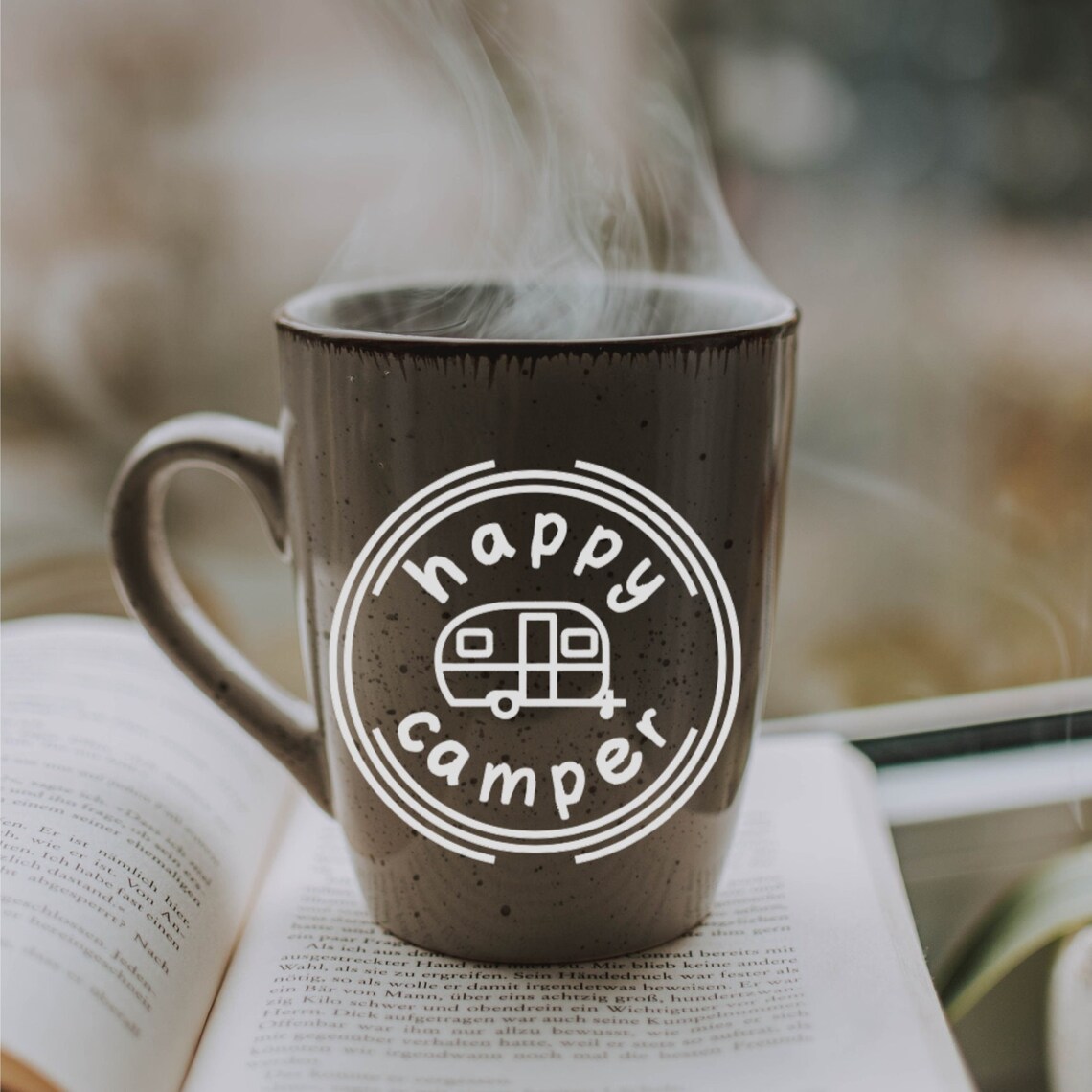 Happy Camper Airstream Decal - Happy Camper Sticker - Car Decal - Water ...