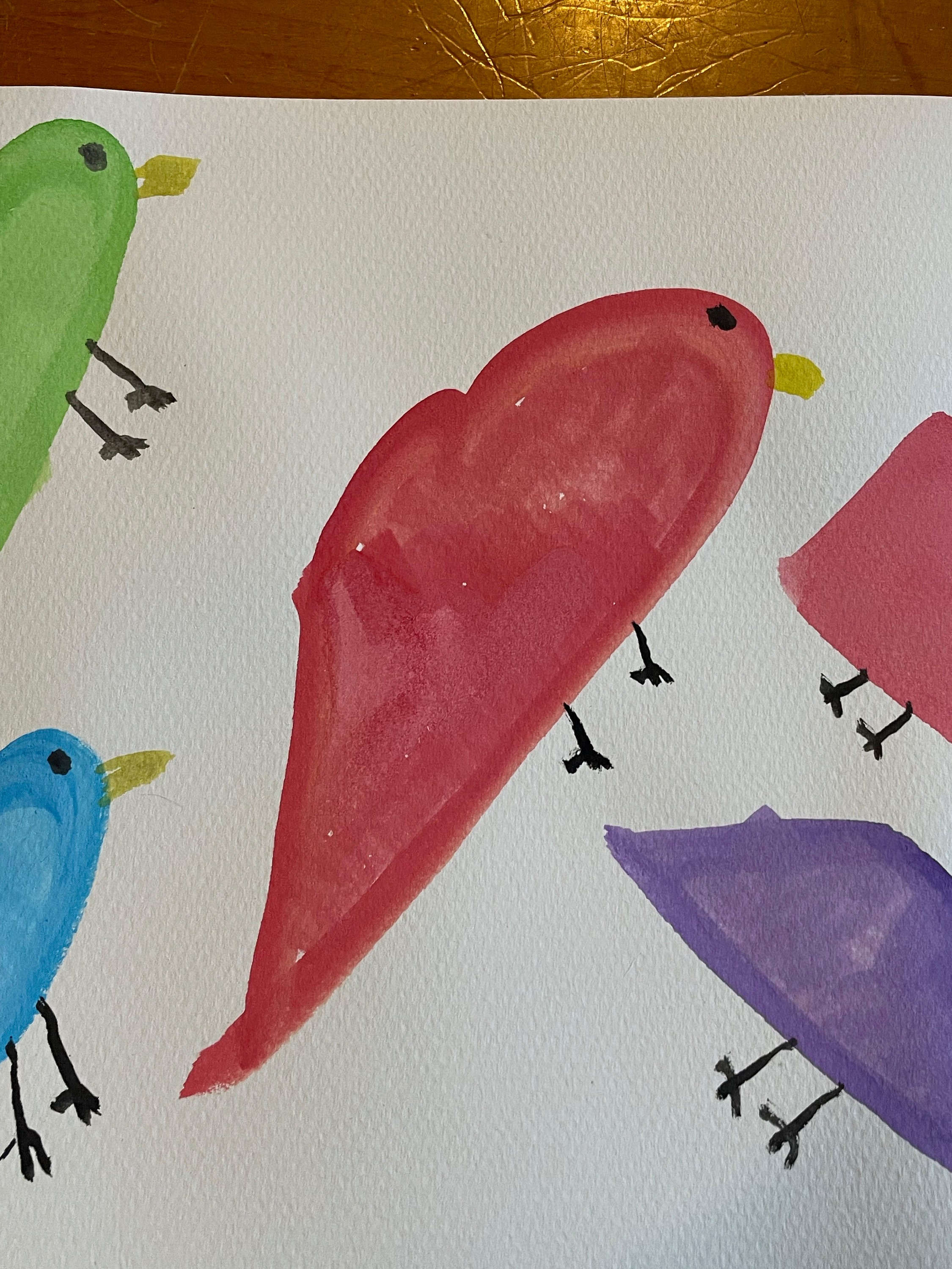 Wacky Birds, Which Side is Up Watercolor Painting - Etsy