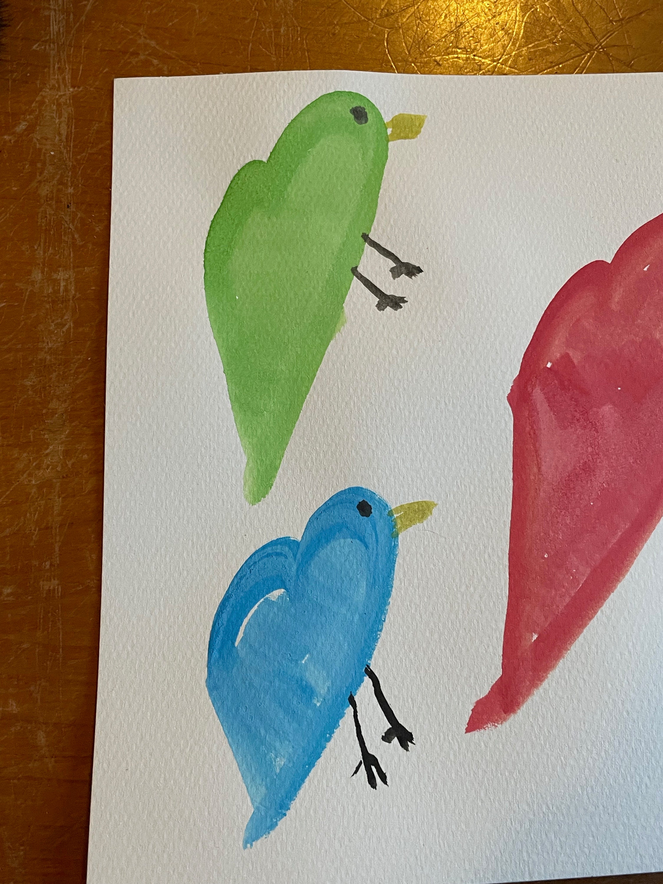 Wacky Birds, Which Side is Up Watercolor Painting - Etsy