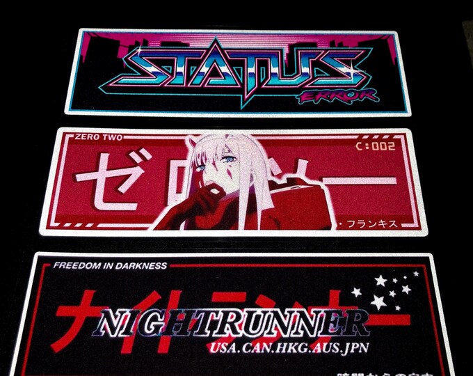 Highly Reflective Japanese JDM Slap Sticker Car Accessory Valentine ...