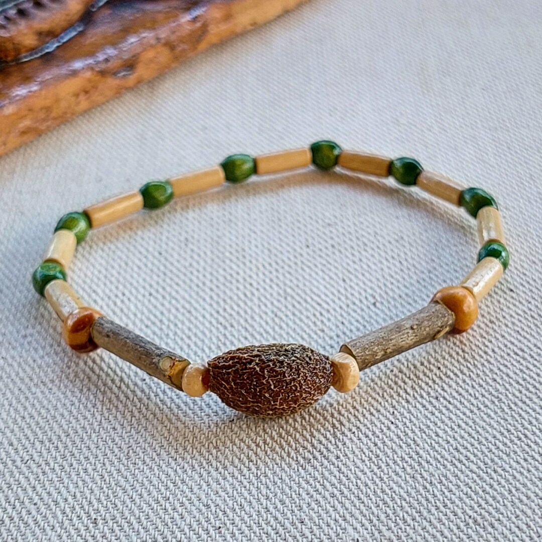 Plant Seed Bracelet: Handmade Boho Nature Jewelry - Etsy