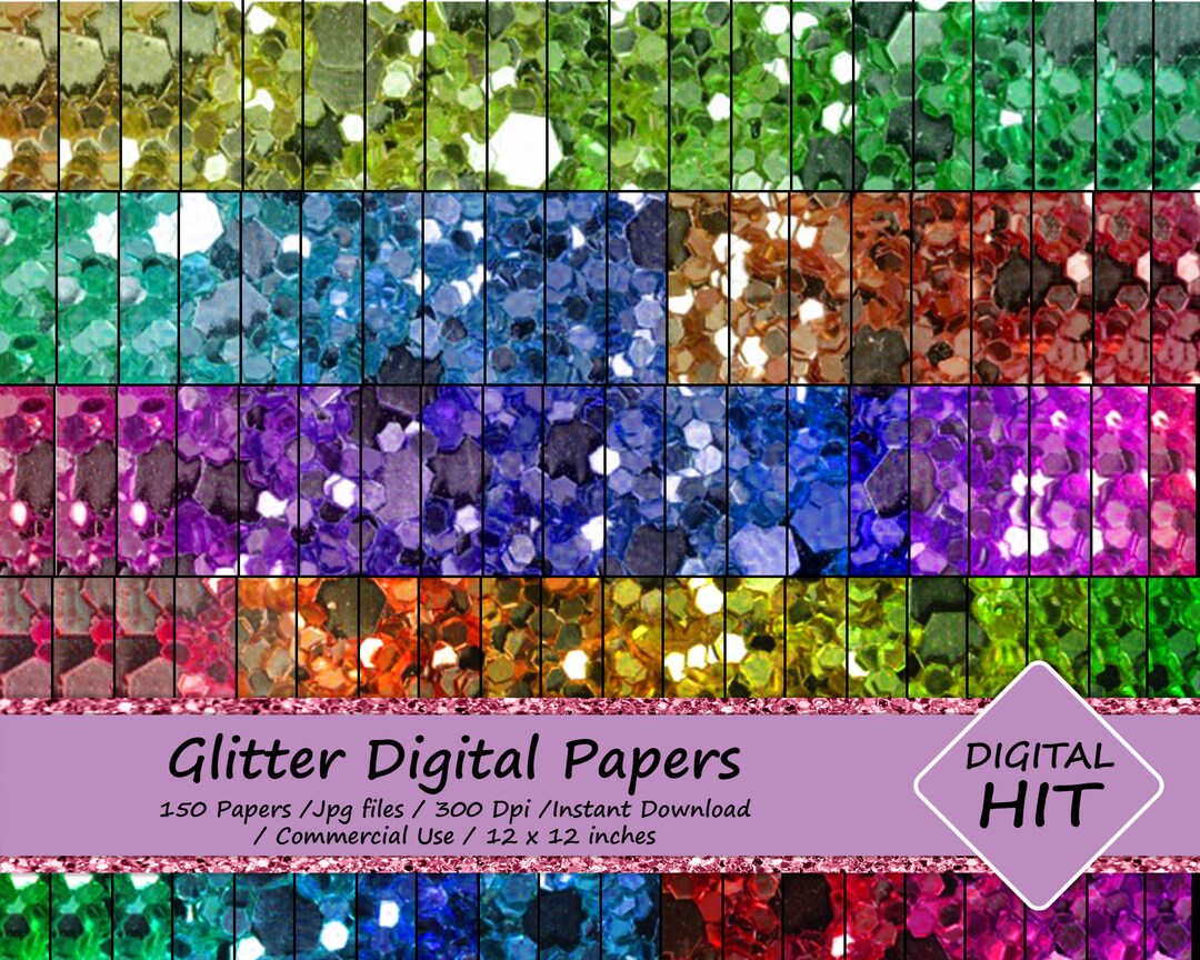 Ombre Glitter Paper Chunky Glitter Ombre Digital Paper 150x - Etsy