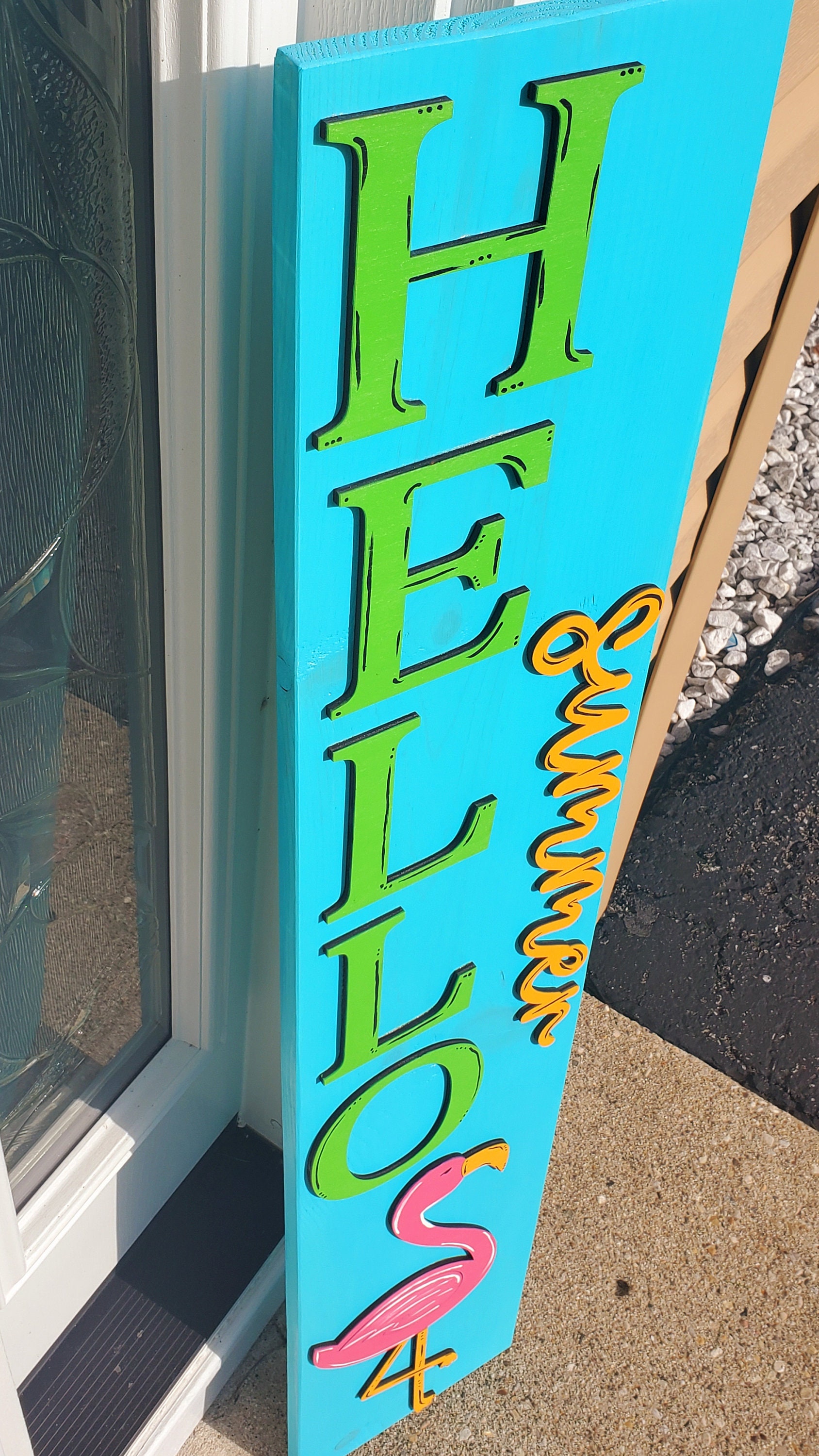 Tropical Hello Summer Porch Leaner - Etsy