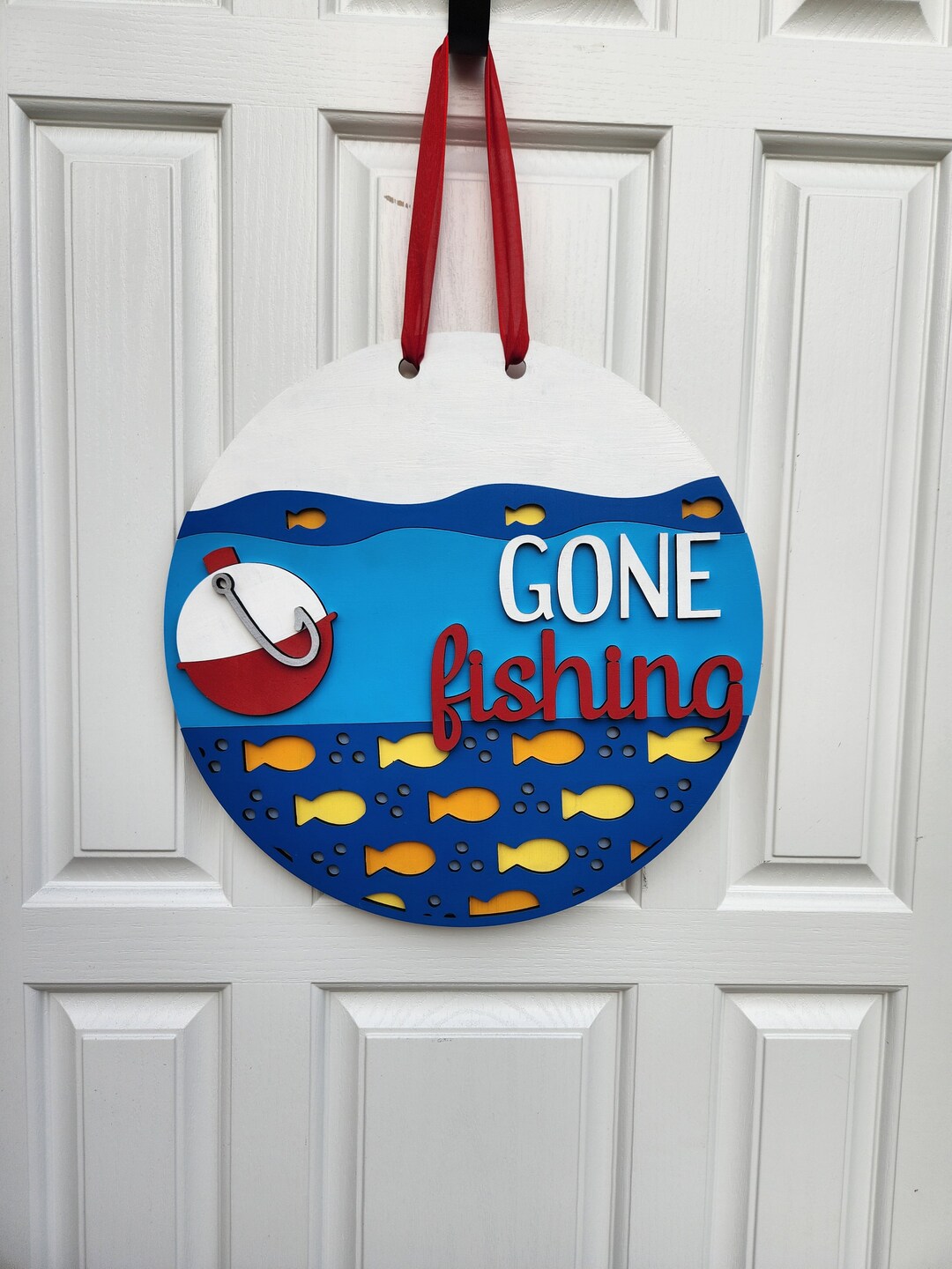 Gone Fishing Door Hanger - Etsy