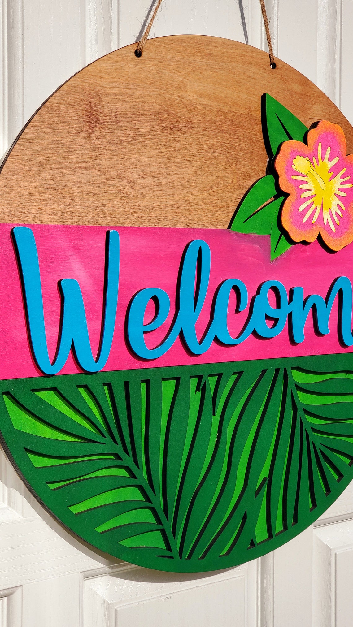 Tropical Leaf Welcome - Etsy