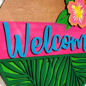 Tropical Leaf Welcome - Etsy