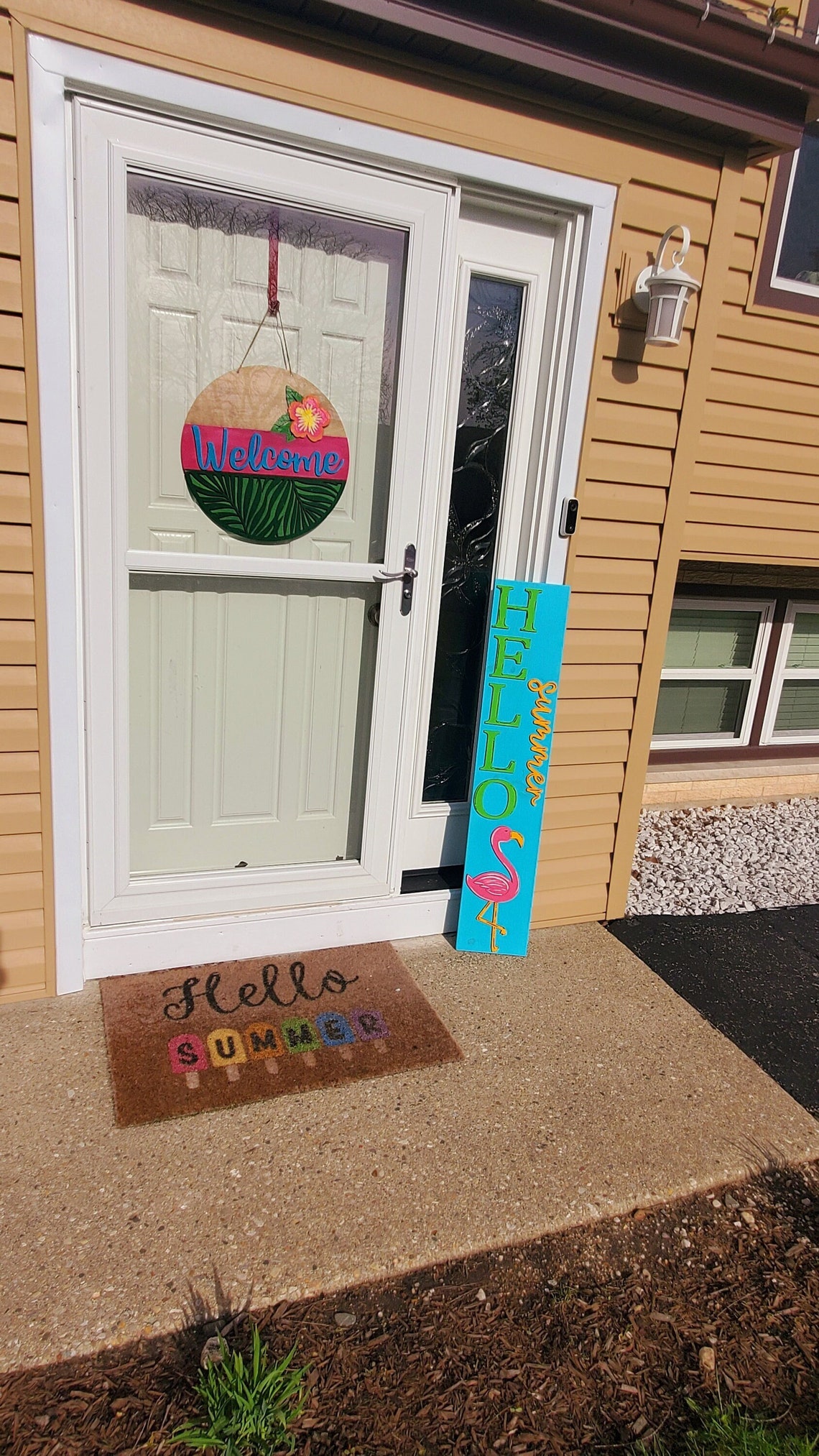 Tropical Hello Summer Porch Leaner - Etsy