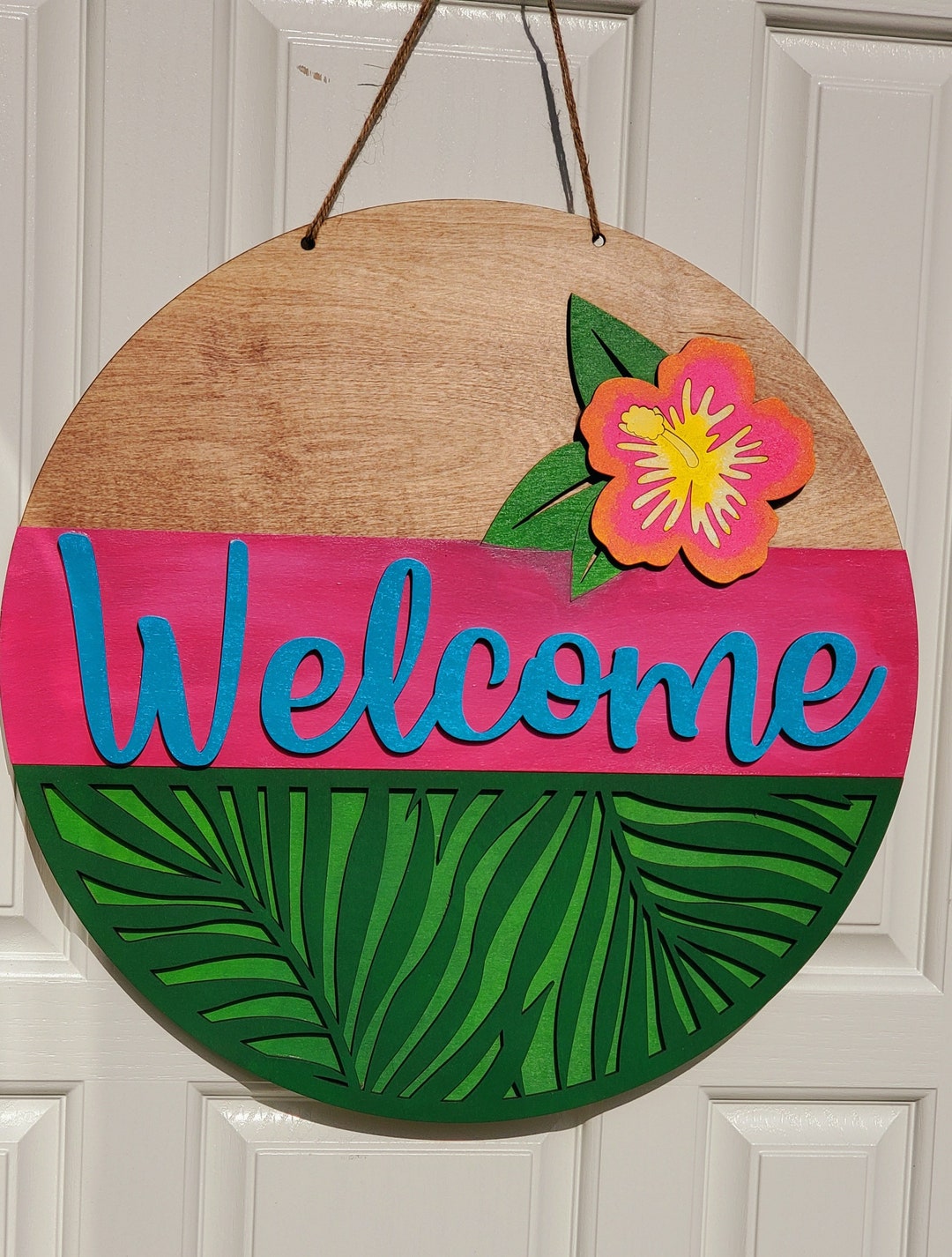 Tropical Leaf Welcome - Etsy