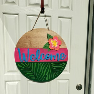 Tropical Leaf Welcome - Etsy