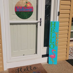 Tropical Hello Summer Porch Leaner - Etsy