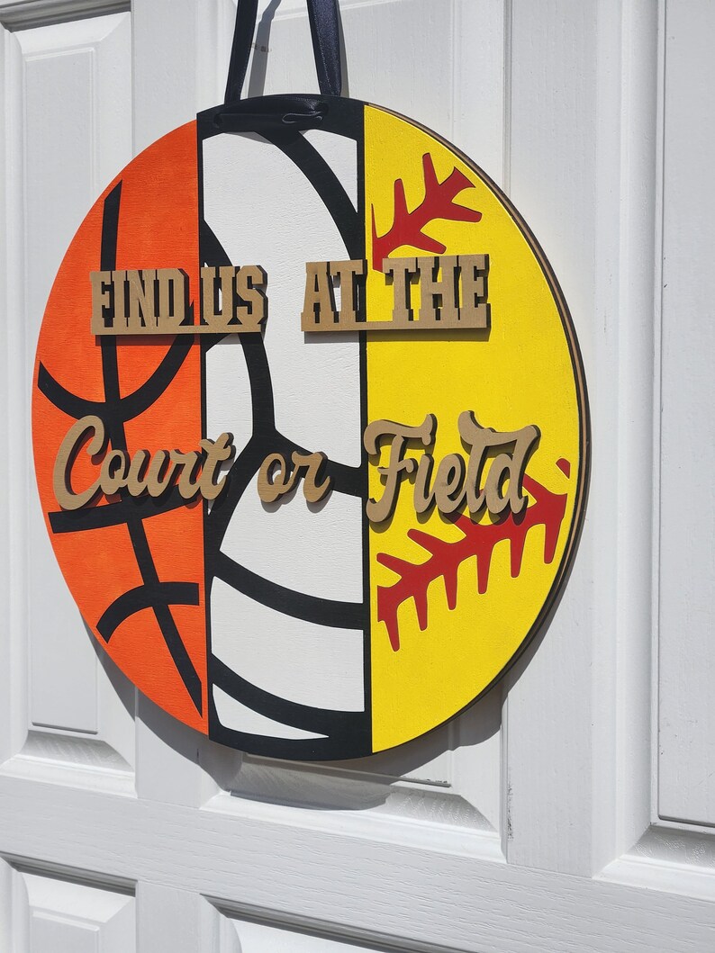 Triple Sport Door Hanger Sign - Etsy