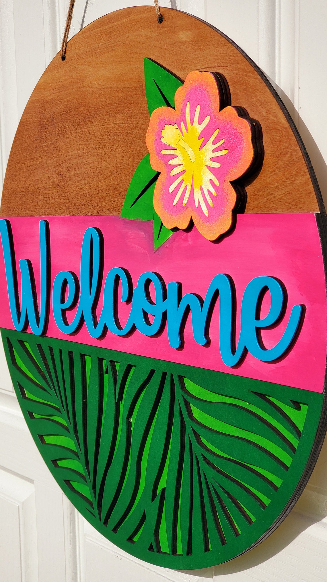 Tropical Leaf Welcome - Etsy