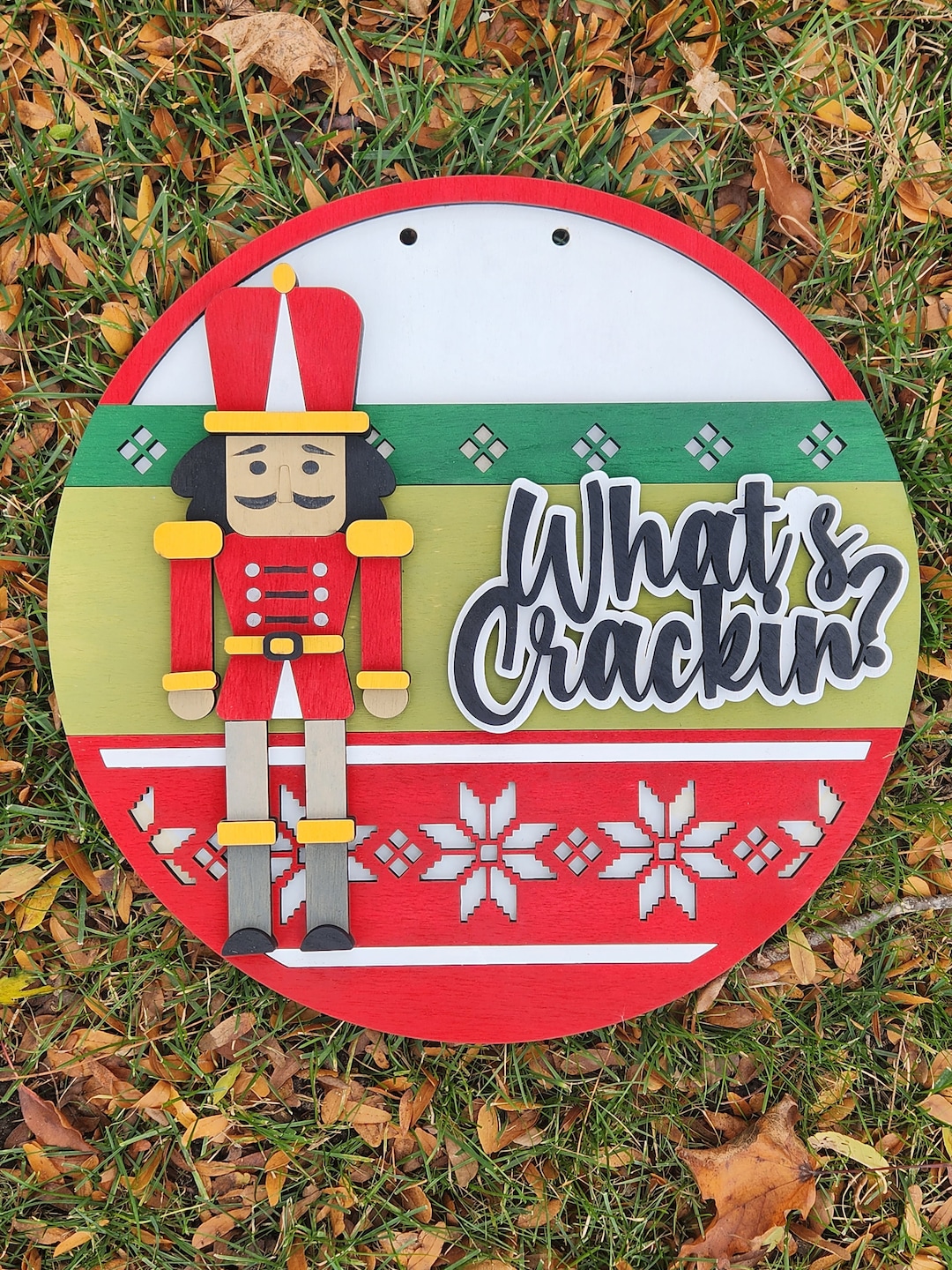 What's Crackin Nutcracker Funny Door Hanger Wall Decor - Etsy