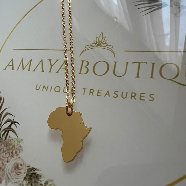 African Country Map Necklace - Etsy