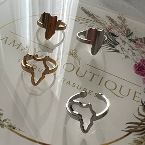 Africa Map Ring | Map Jewellery | Africa Jewellery | - Etsy
