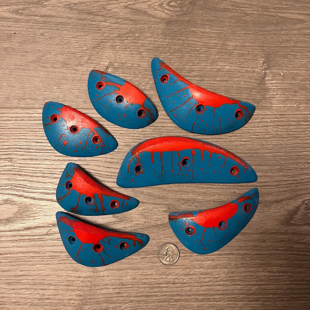 Eclipse 2.0 Set Climbing Holds - Orange and Blue - Etsy